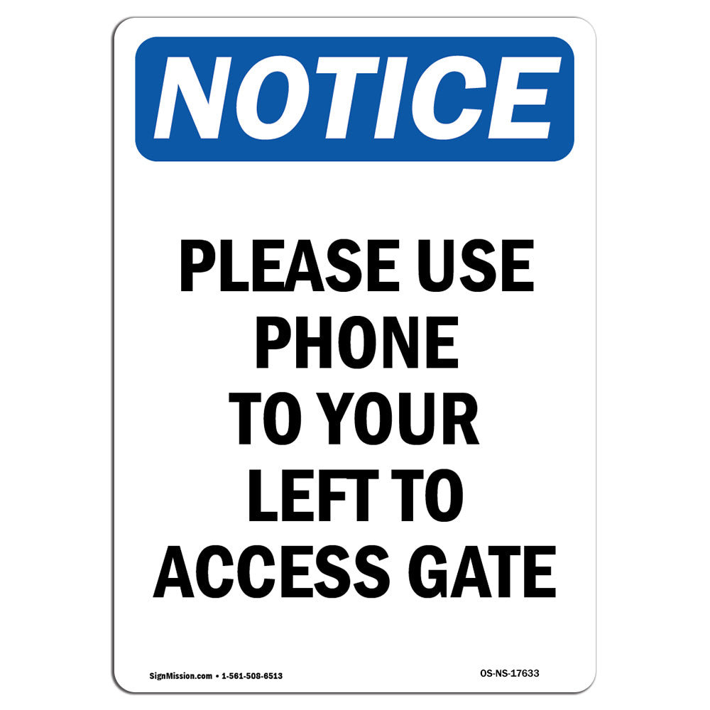 SignMission Please Use Phone to Your Left Sign | Wayfair