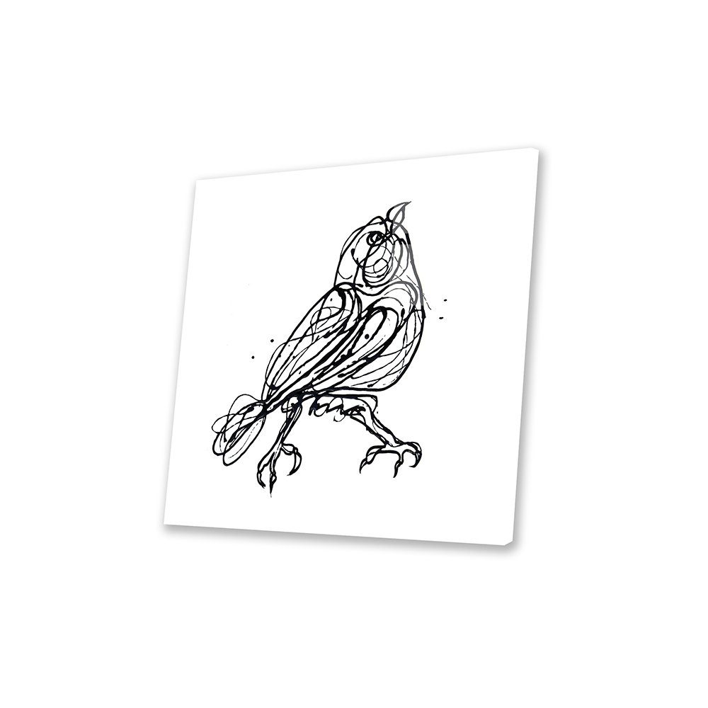 Red Barrel Studio® Chin Up - Cute Little Bird Jackson Pollock Style by ...