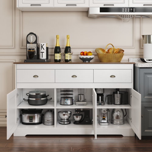 Ebern Designs Jenna 53.5" Wide 3 Drawer Sideboard & Reviews - Wayfair ...