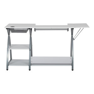 Sew Ready 56.75'' x 23.5'' Sewing Table with Sewing Machine Platform ...