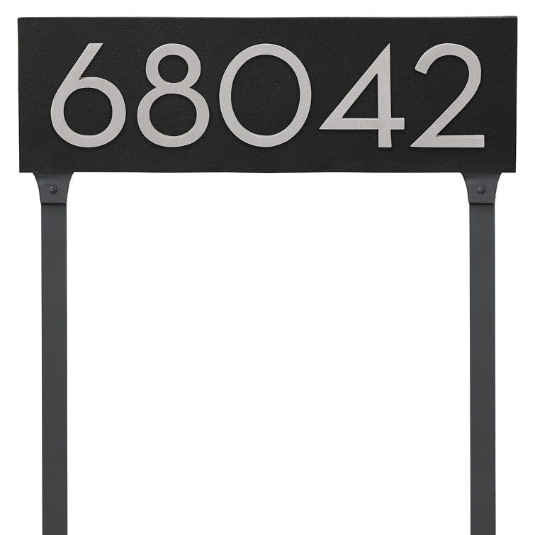 Montague Metal Products Floating 1-Line Lawn Address Sign & Reviews ...