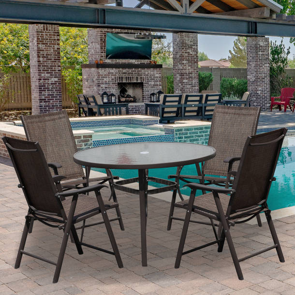 Latitude Run® Alpheus Metal Outdoor Side Table & Reviews | Wayfair