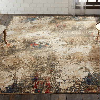 Union Rustic Zakrzewski Performance Blue Rug & Reviews | Wayfair