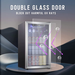 R.W.FLAME 31.5"H X 17.5"W X 19.61"D Beverage Cooler Refrigerator Soda ...