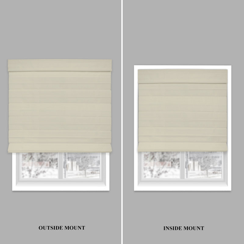 Symple Stuff Room Darkening Beige Roll-Up Shade | Wayfair