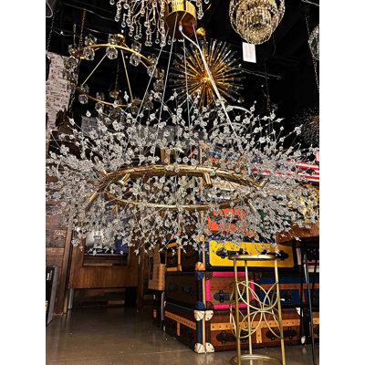 Mercer41 Jannuel 16 - Light Crystal Sputnik Wagon Wheel Chandelier ...