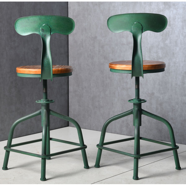 Topower Swivel Solid Wood Adjustable Height Stool | Wayfair