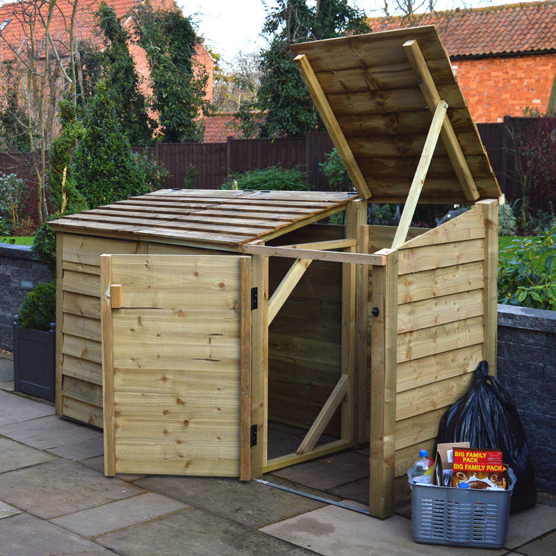 Dakota Fields Elizabethtown Wooden Triple Bin Store | Wayfair.co.uk