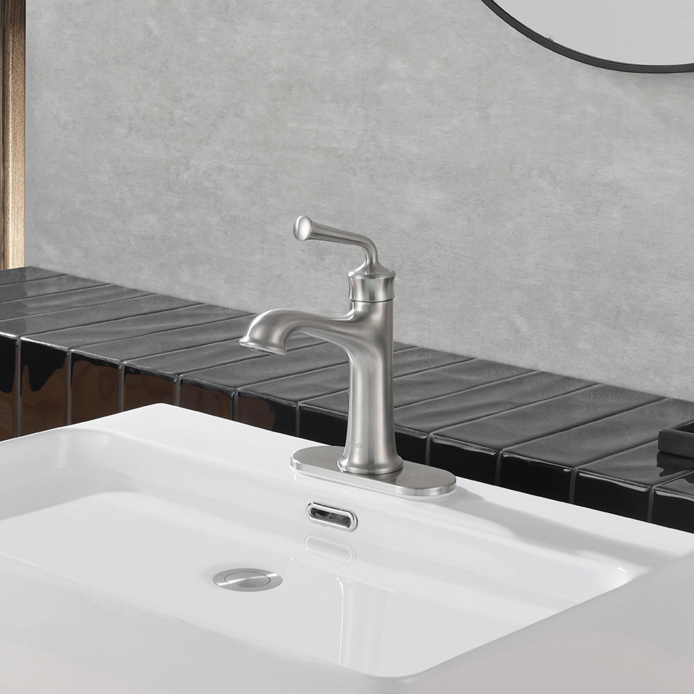 NEWATER Single Hole Faucet Single-handle Bathroom Faucet with Drain ...