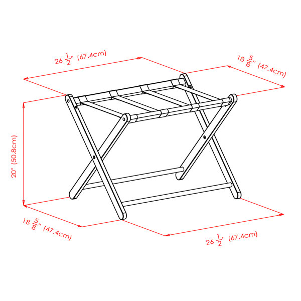 Winsome Folding Wood Luggage Rack & Reviews | Wayfair