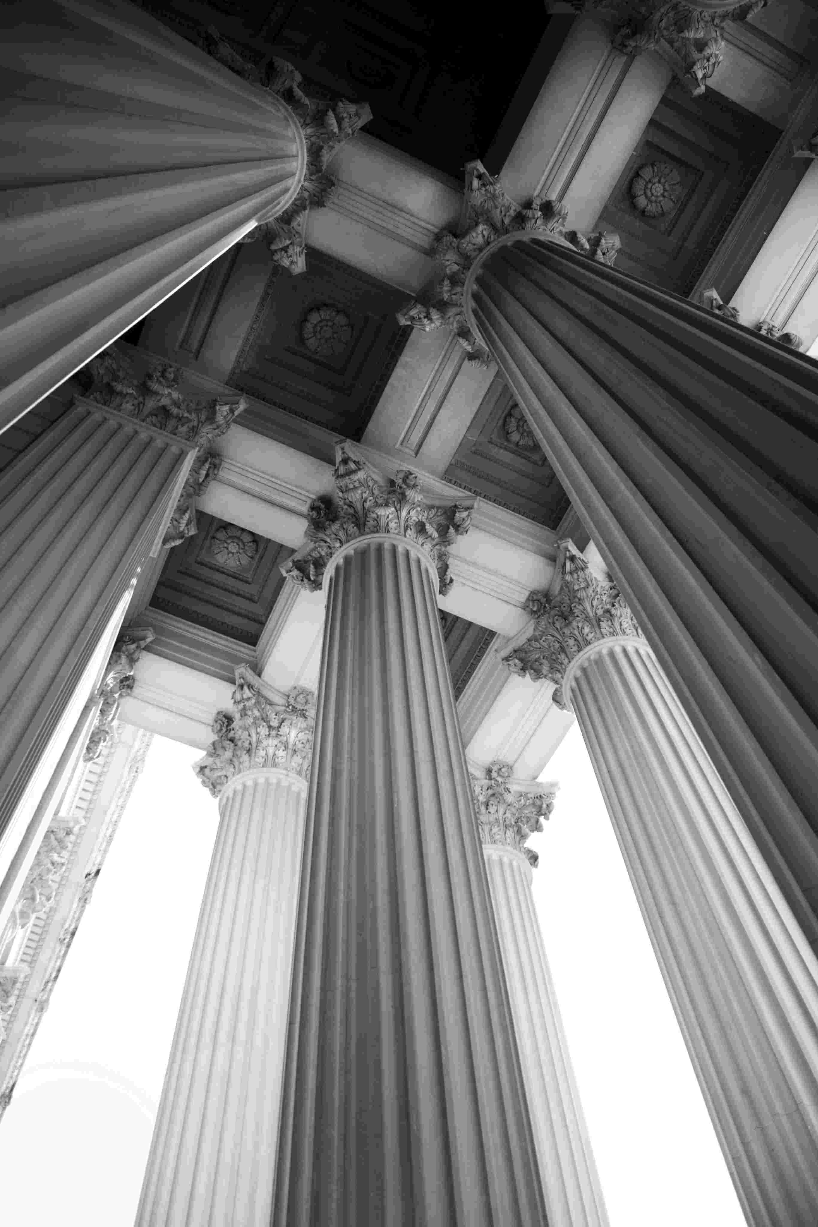 Ebern Designs Columns 2 - Wrapped Canvas Photograph | Wayfair