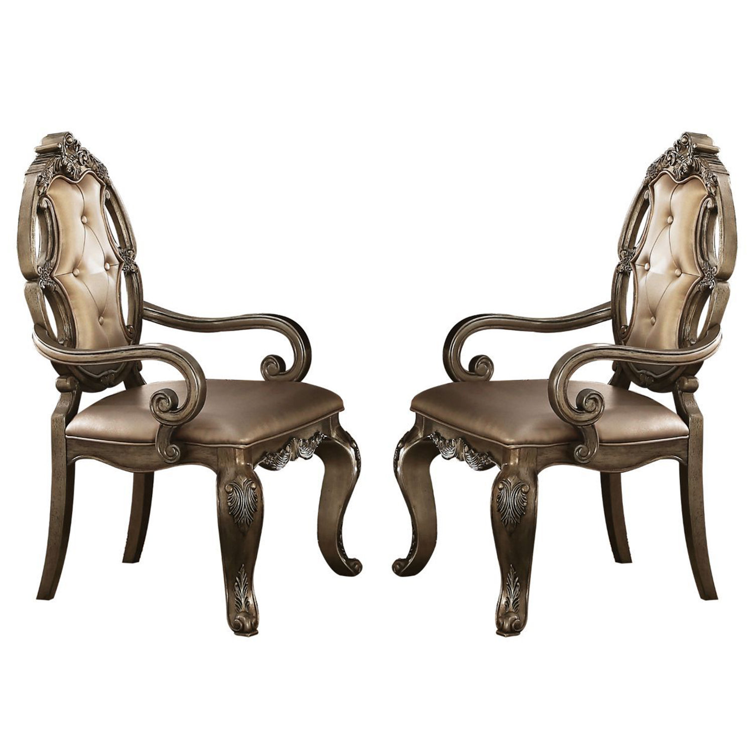 Simple Relax Tufted Arm Chair in Vintage Oak | Wayfair