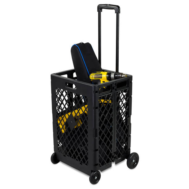 Mount-It! Rolling Mesh Utility Cart, 55 Lbs. Capacity Trolley Cart with ...