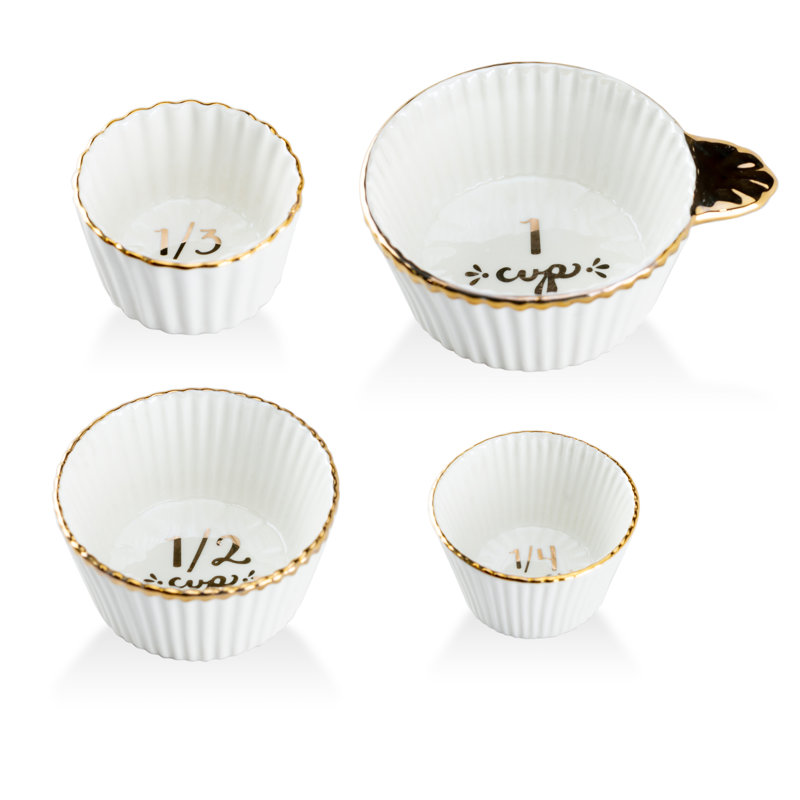 Coastline Imports Grace's Tea Ware 4 -Piece Ceramic Measuring Cup Set ...