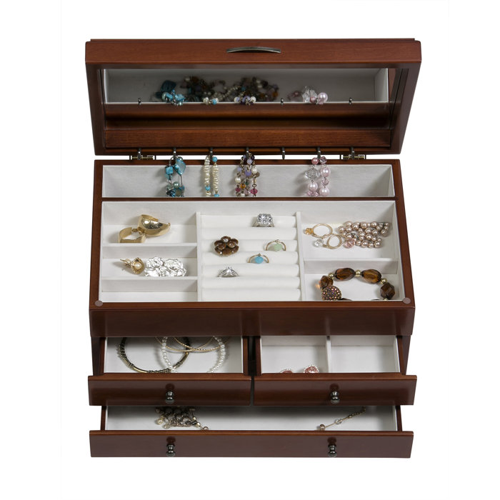 Charlton Home® Wooden Jewelry Box & Reviews | Wayfair