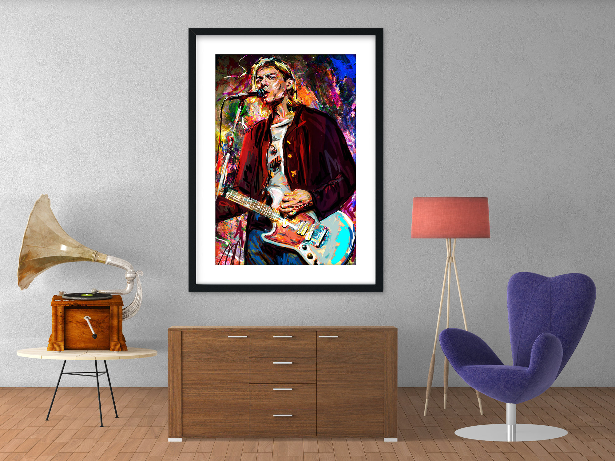 Ebern Designs Kurt Cobain - Nirvana - "Lake Of Fire" by Rockchromatic ...