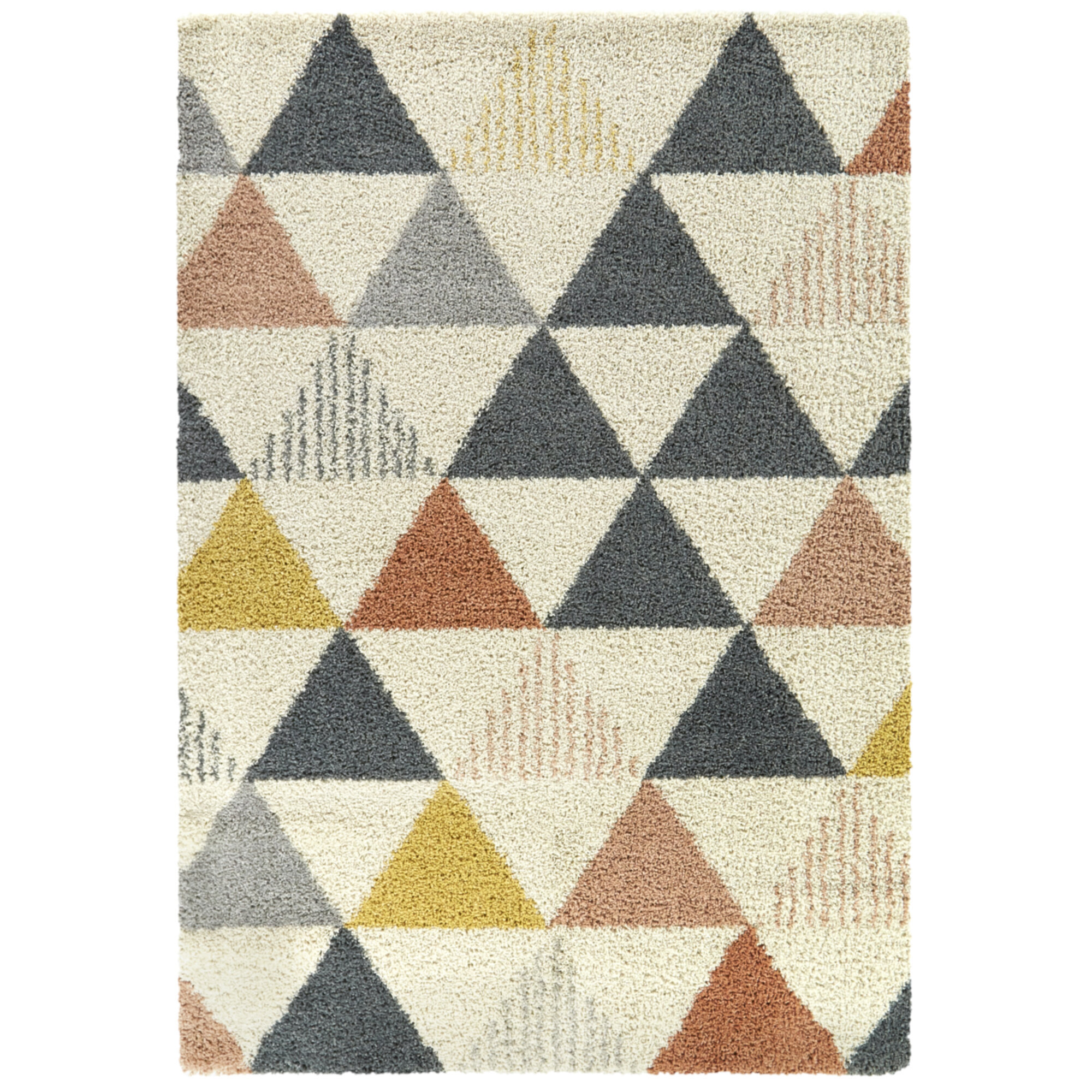 Corrigan Studio® Parler Navy Modern Shag Area Rug & Reviews | Wayfair