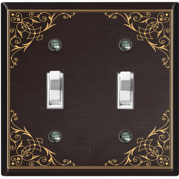 WorldAcc 2-Gang Toggle Light Switch Wall Plate | Wayfair