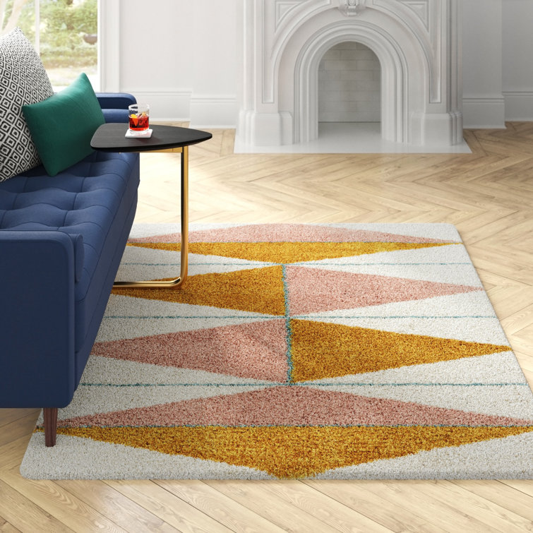 Mercury Row® Bonifay Geometric Off White Area Rug & Reviews | Wayfair
