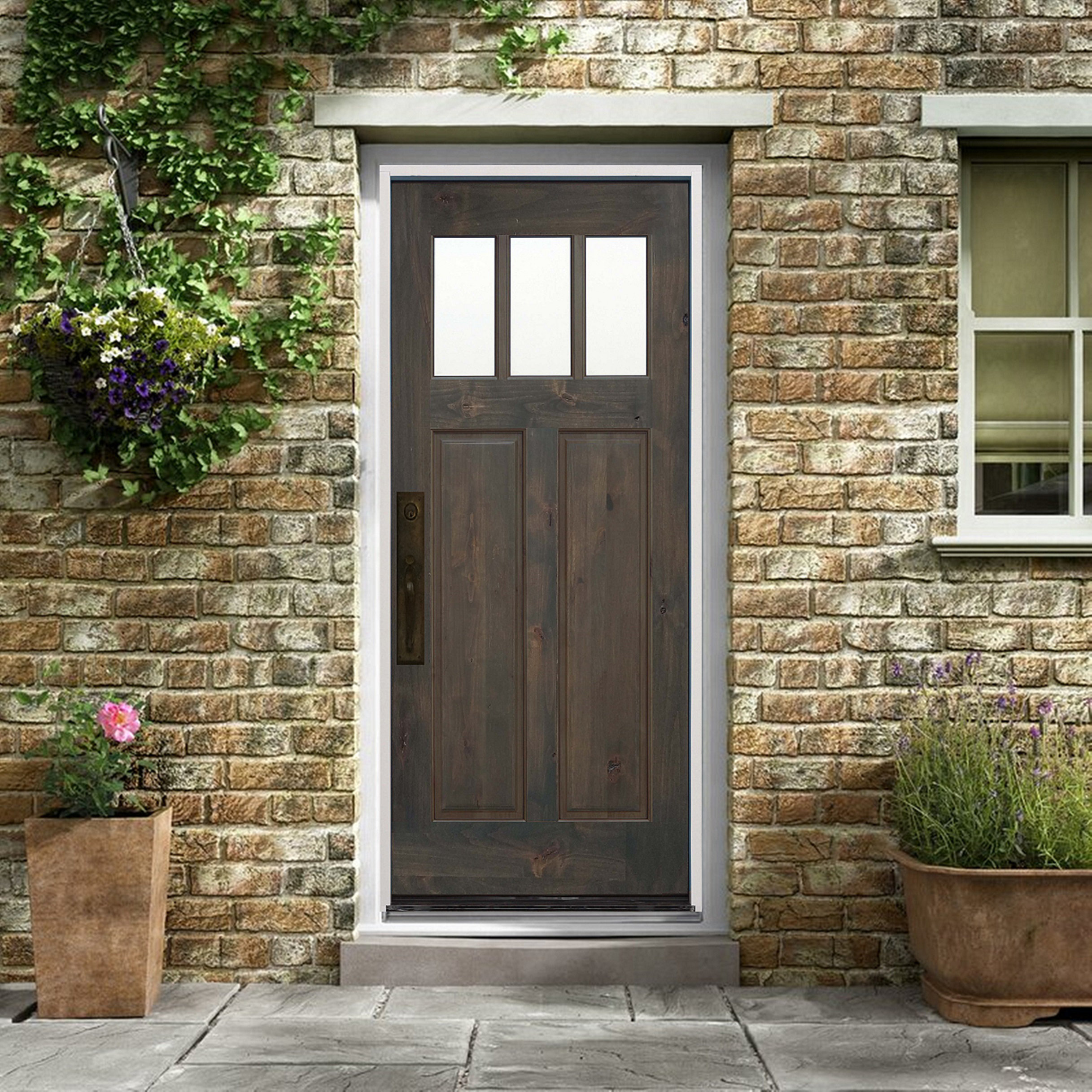 CreativeEntryways Ready to Install Wood Prehung Front Entry Door | Wayfair