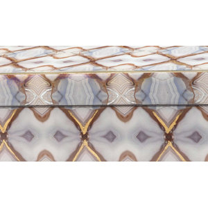 Jamie Young Company Kaleidoscope Purple/Gray Lacquer Decorative Box ...