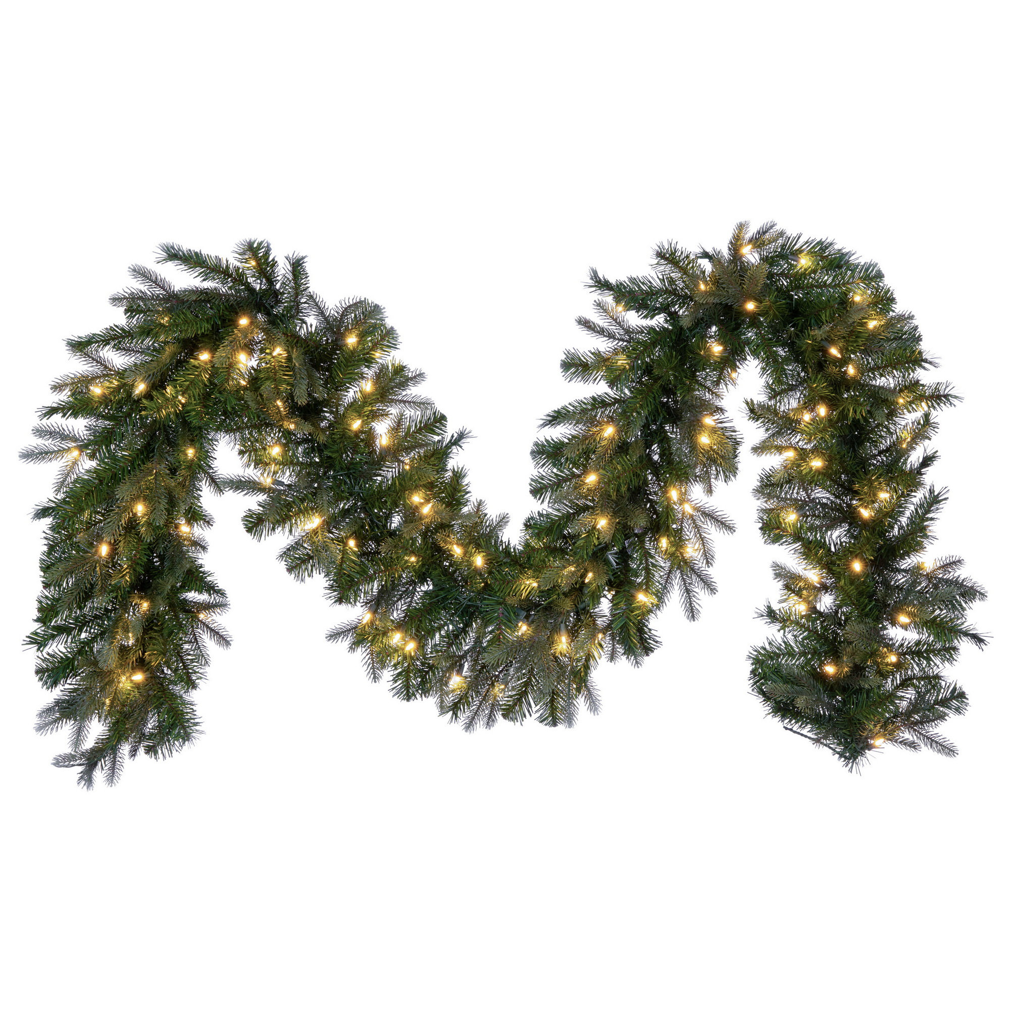 Primrue 108'' in. Lighted Faux Fir Garland | Wayfair