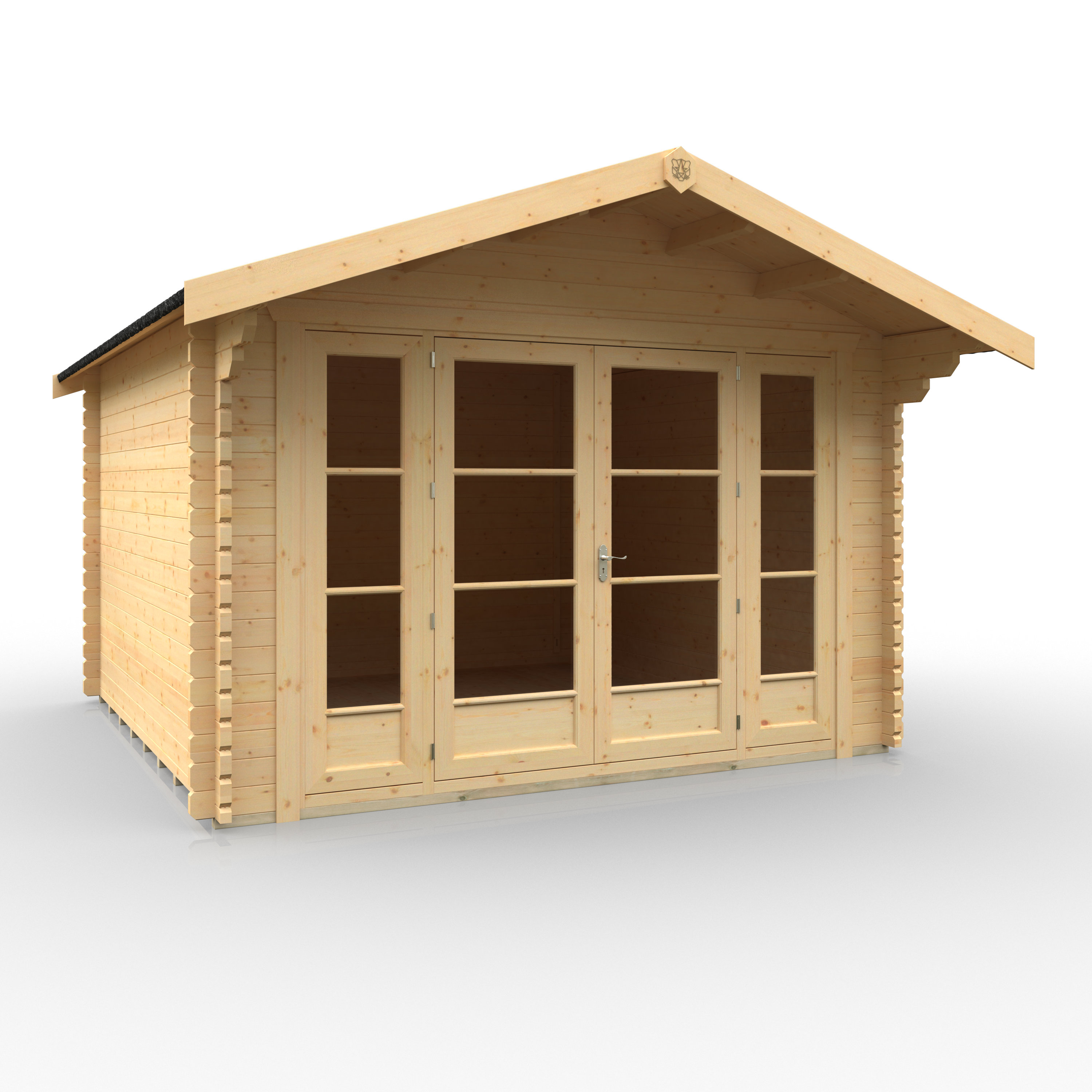 Tiger Sheds The Siberian Tongue & Groove Log Cabin 12x12w | Wayfair.co.uk