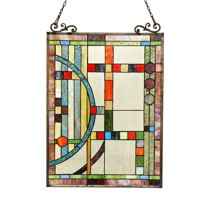 Astoria Grand Tiffany Glass Window Panel & Reviews | Wayfair