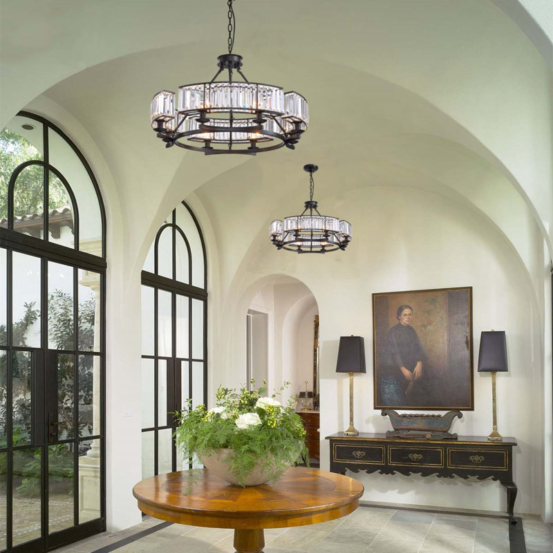 House of Hampton® Ferster 8 - Light Dimmable LED Geometric Chandelier ...