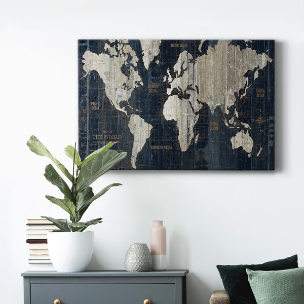 Breakwater Bay Old World Map - Wrapped Canvas Print | Wayfair
