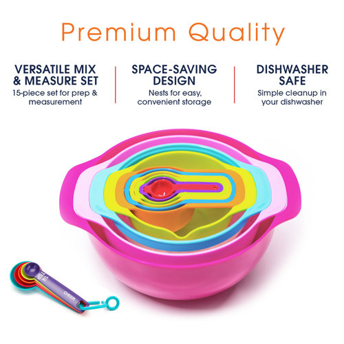 Cheer Collection Plastic Nested Mixing Bowl Set & Reviews | Wayfair