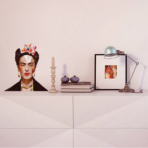 Everly Quinn Polygonal Legend Woman Wall Decal | Wayfair