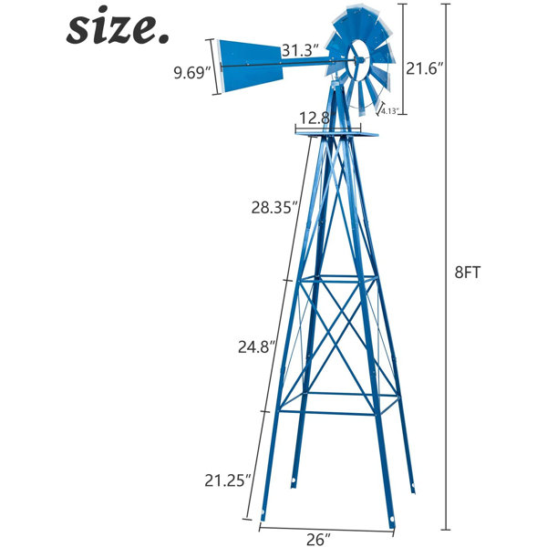 Arlmont & Co. Sia Metal Windmill & Reviews | Wayfair