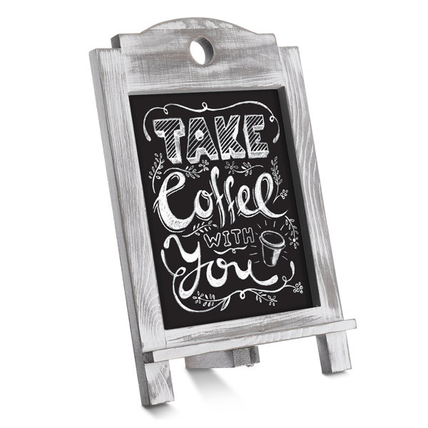 Hokku Designs SUPVOX Tabletop Chalkboard Rustic Wood Countertop ...