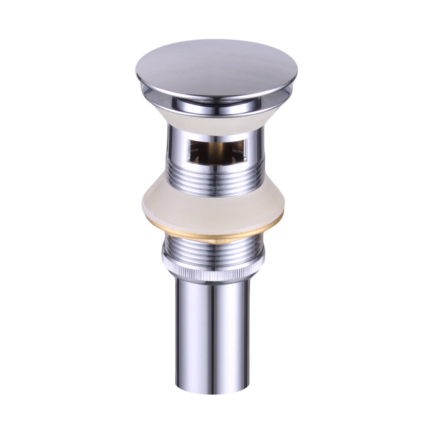 DAX Round Vanity Pop-up Bathroom Sink Drain with Overflow | Wayfair
