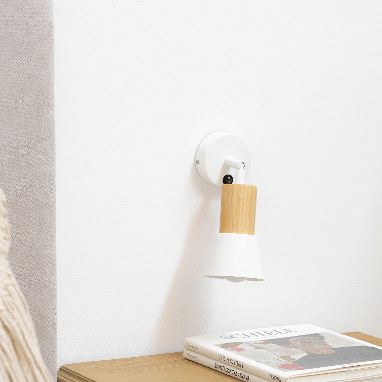 Fjørde & Co Burr Solid Wood Plug-in Wall Spotlight | Wayfair.co.uk