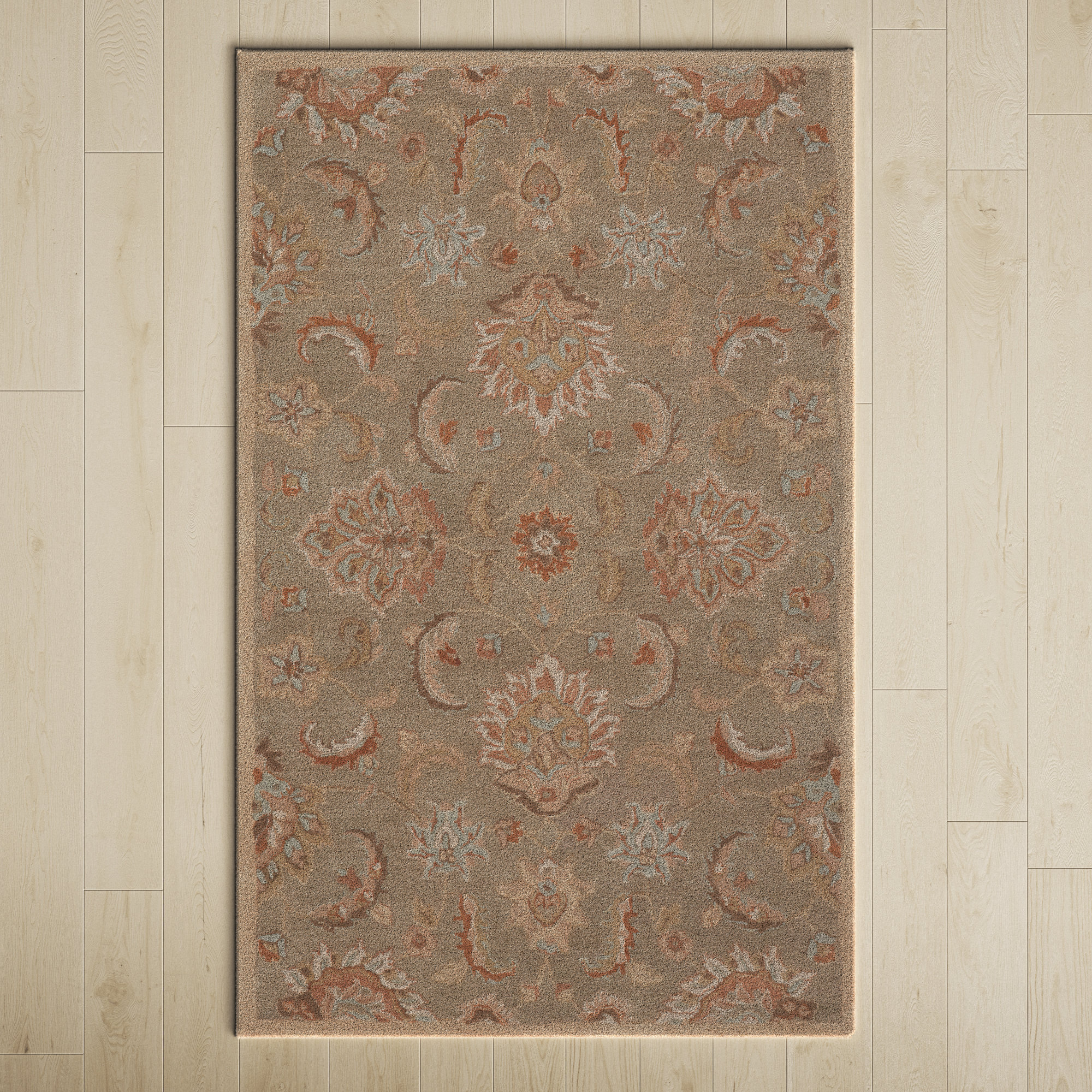 Birch Lane™ Idina Handmade Wool Gray/Tan/Brown Rug & Reviews | Wayfair