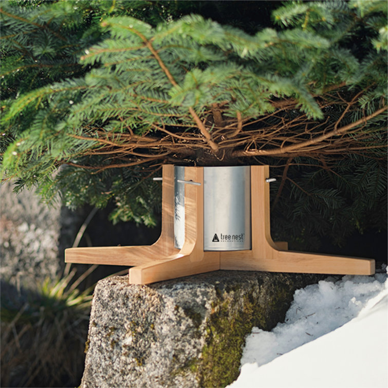 TreeNest Rustic Live Tree Stand & Reviews | Wayfair