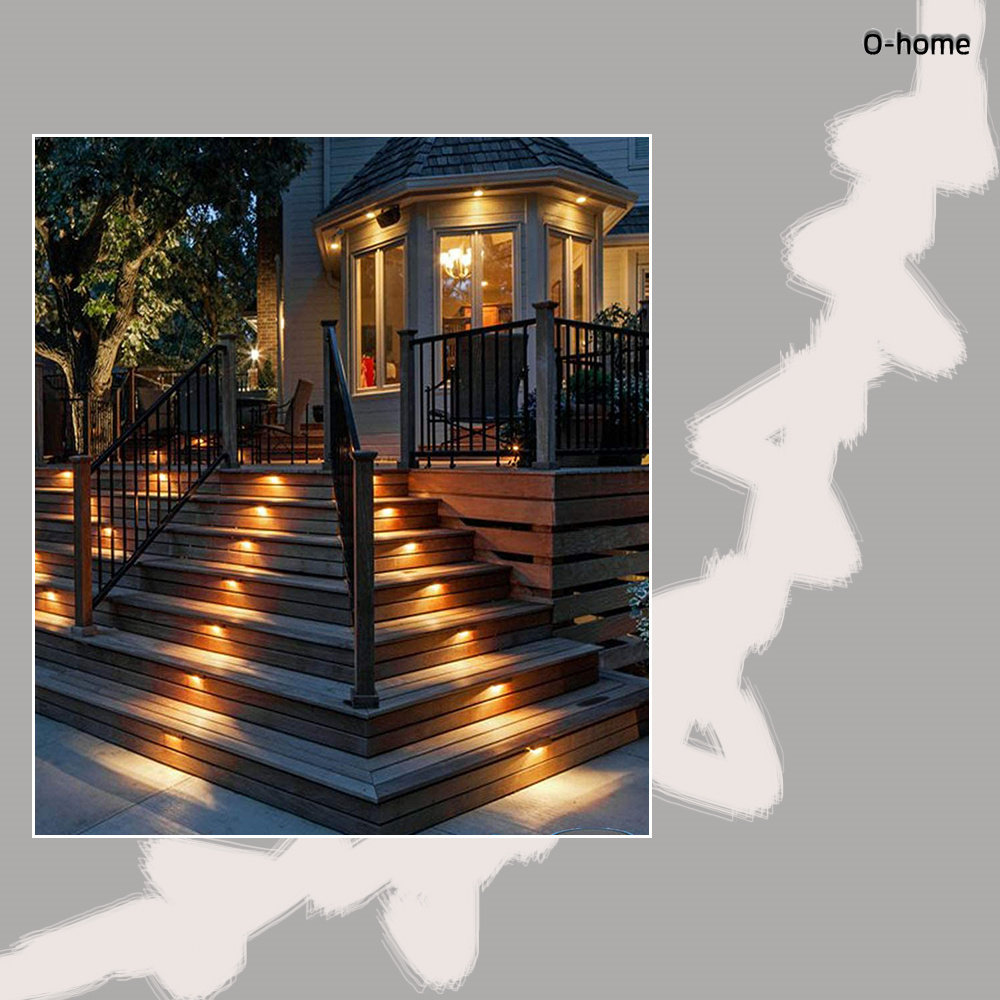 O-home Silver Integrated LED Metal Step Light | Wayfair