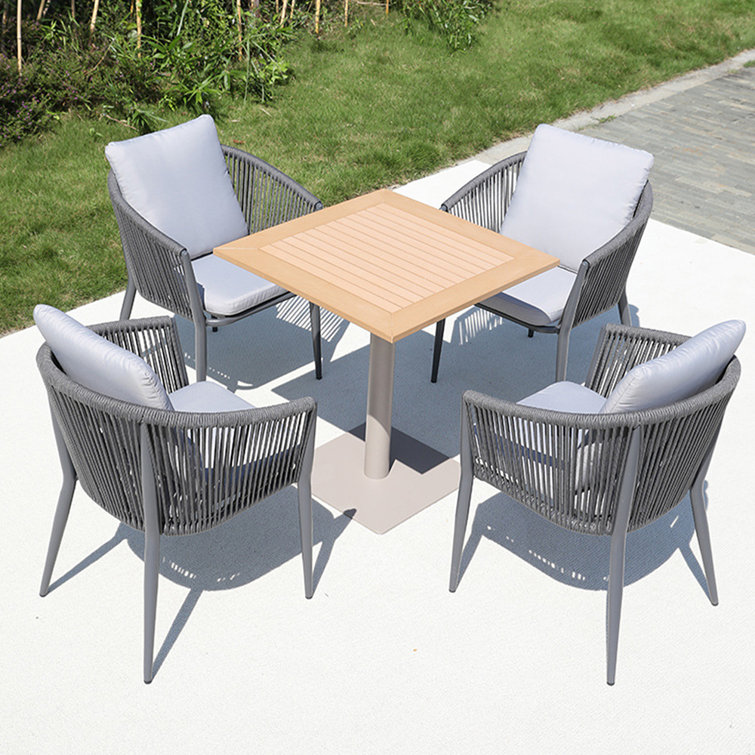 Corrigan Studio® Ivyonna Square 4 - Person Outdoor Dining Set with ...