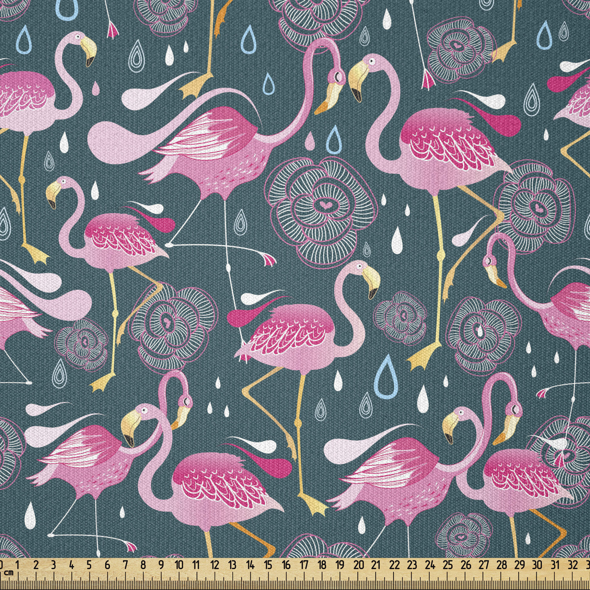 East Urban Home Flamingo Fabric By The Yard, Exotic Pink Birds With ...