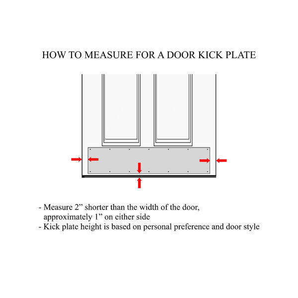Symple Stuff Ackman Door Kick Plate - Anodized Aluminum – Magnetic ...