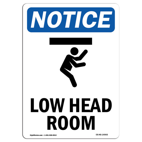 SignMission Low Head Room Sign with Symbol | Wayfair