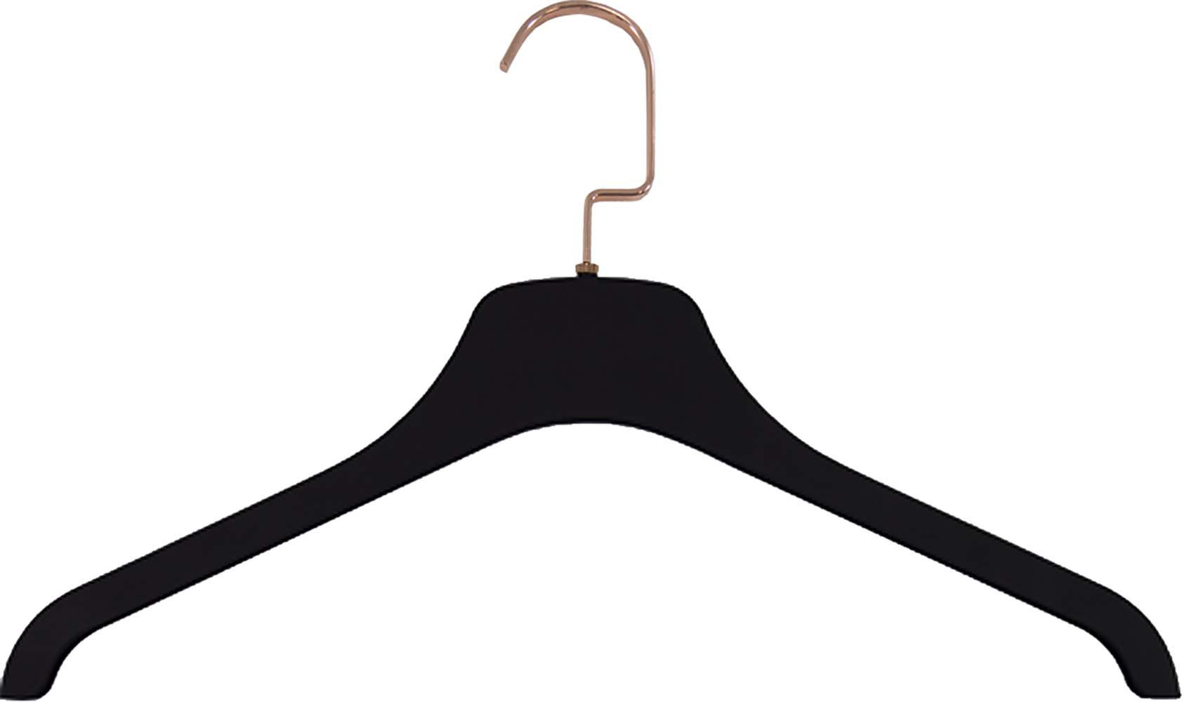 Rebrilliant Luxury Black Soft Touch Plastic Top Hanger | Wayfair