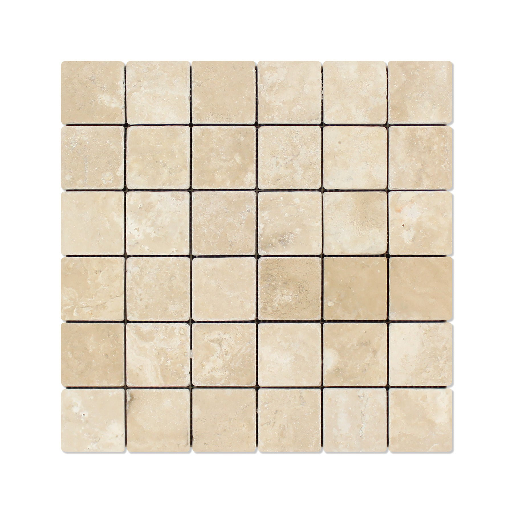 Stone & Tile Shoppe, Inc. Travertine Grid Mosaic Wall & Floor Tile ...