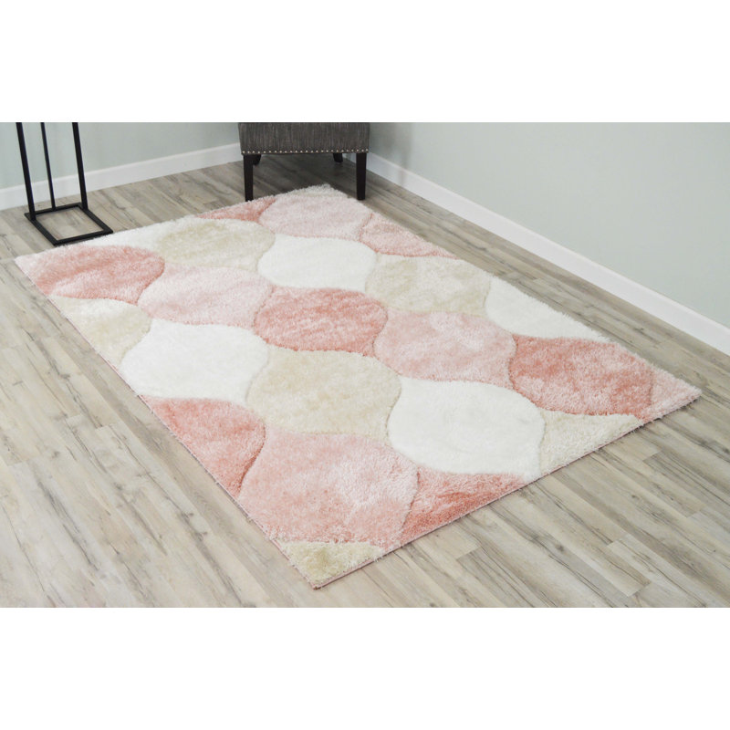 Orren Ellis Hanstrom Beige/Pink Rug & Reviews | Wayfair