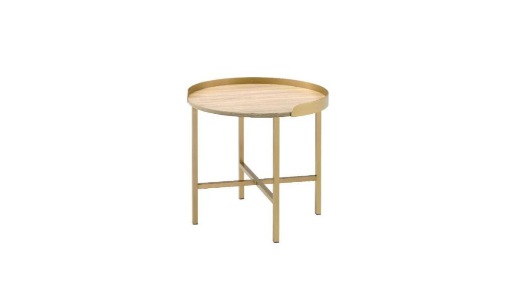 Mercer41 Khaisen 22'' Tall Tray Top Sled End Table | Wayfair