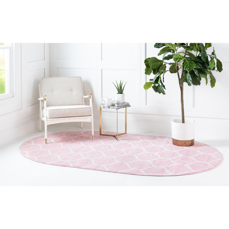 Bungalow Rose Llanet Performance Pink Rug & Reviews | Wayfair