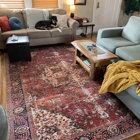 Fleur De Lis Living Cormac Performance Red/Navy Rug & Reviews | Wayfair