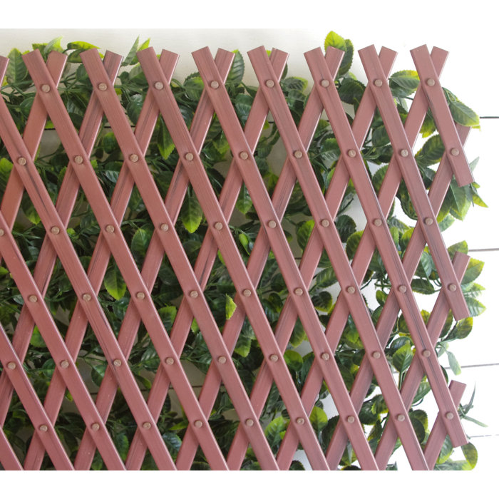 Primrue 50" H x 18" W Artificial Rose Leaf Accordion Expandable ...